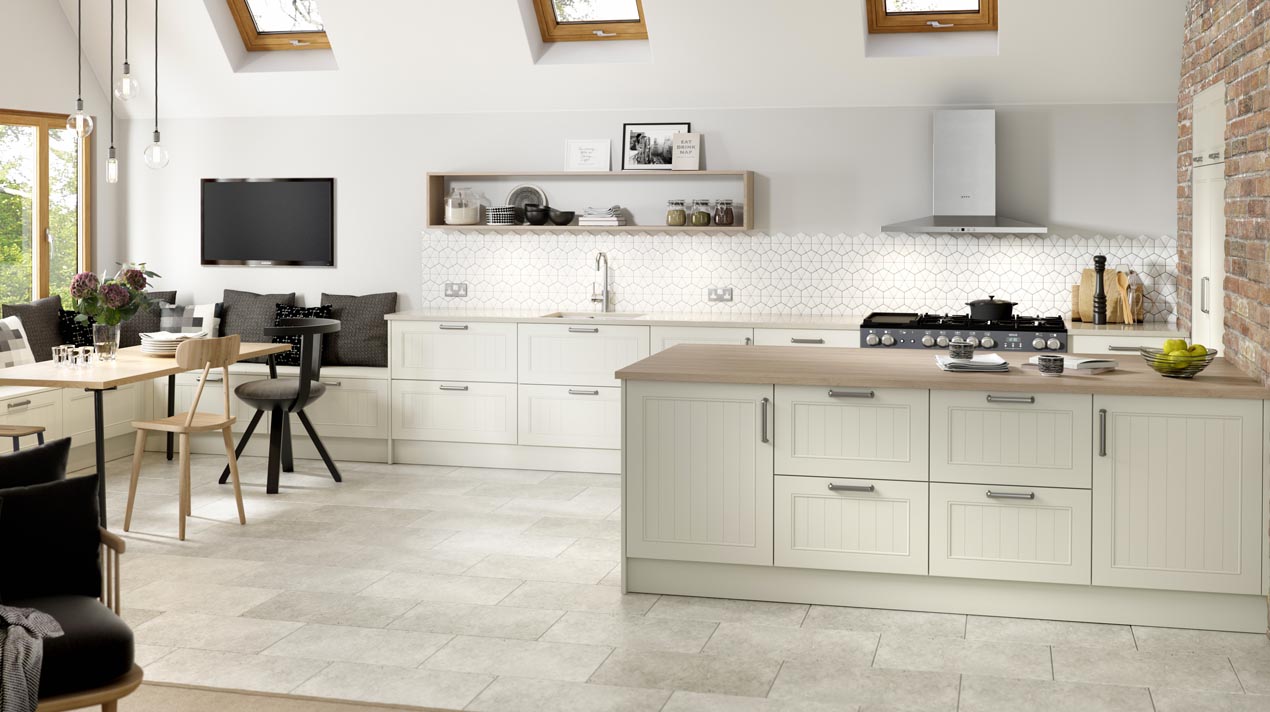 Grooved Ivory - EA Kitchens